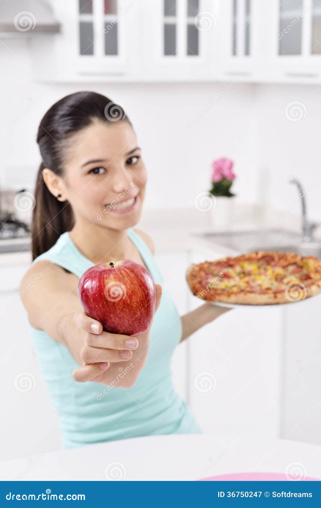 Young Woman Has Selected Apple Stock Image - Image of eating, european ...