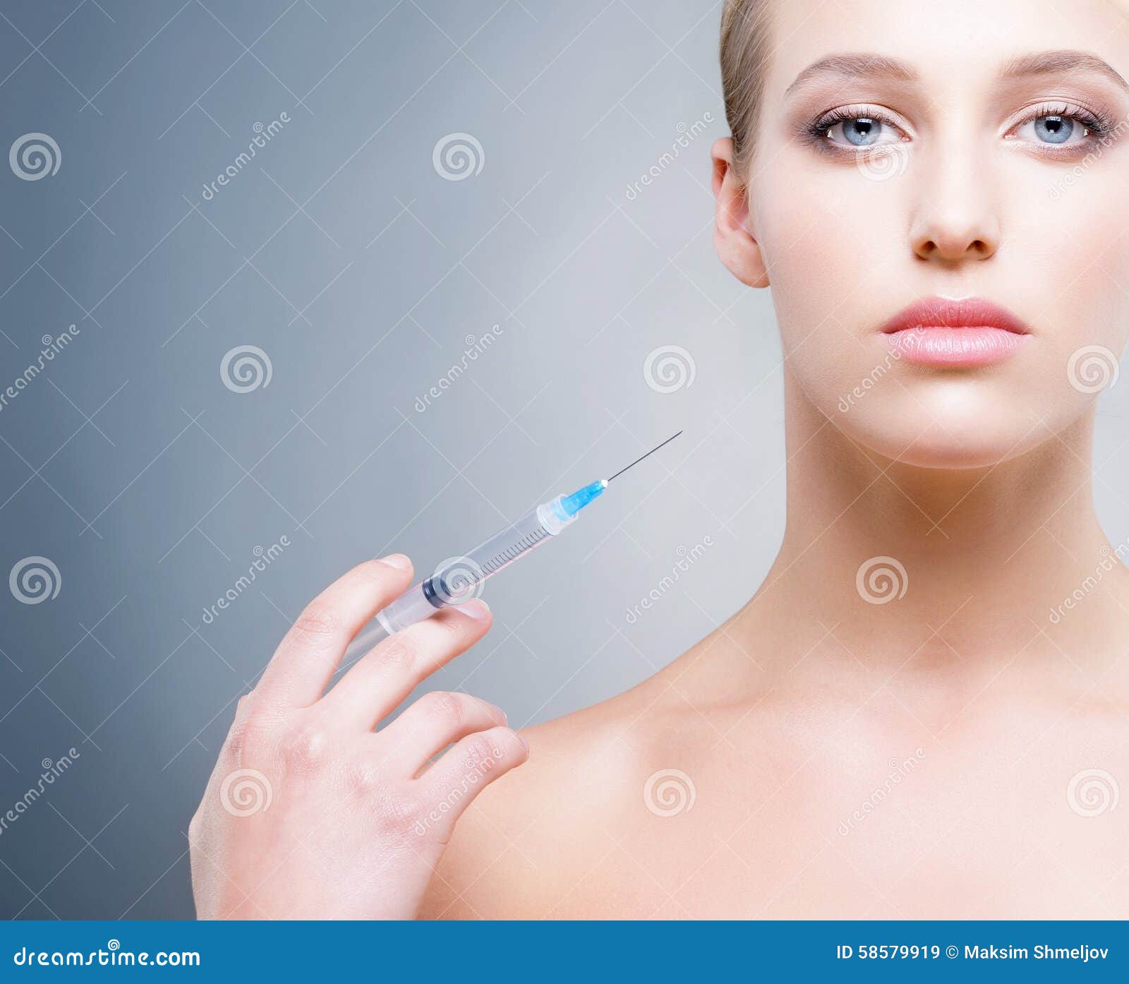 A Young Woman Having a Botox Treatment Stock Image - Image of beauty ...