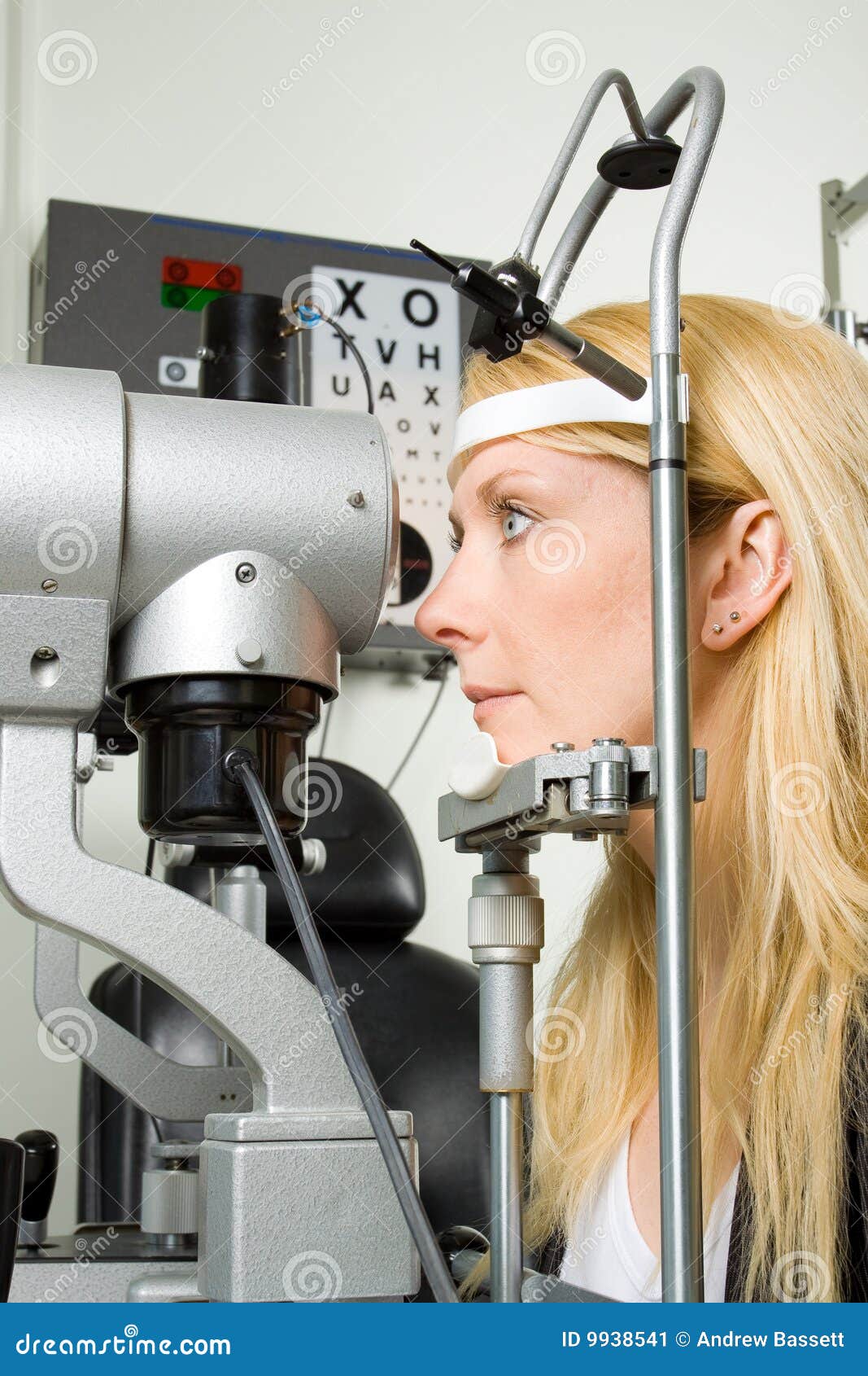 Young Woman Having Eye Test Stock Image - Image of exam, lady: 9938541