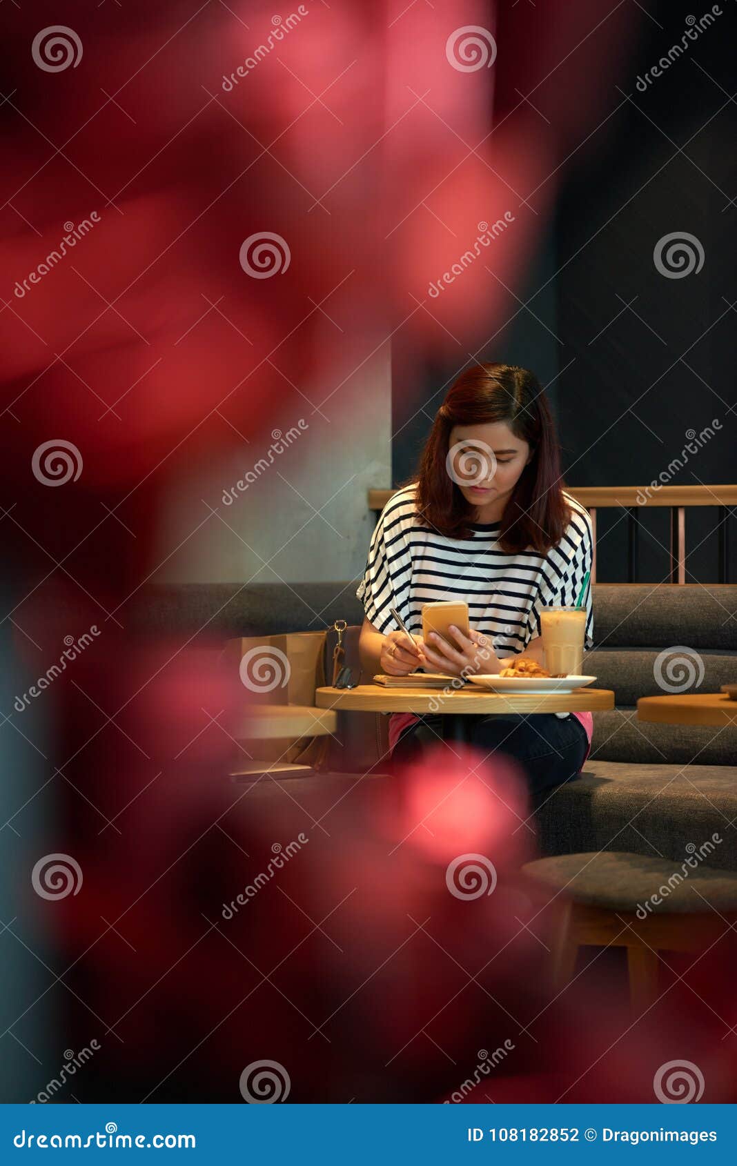 Lunch in cafe stock photo. Image of student, computer - 108182852