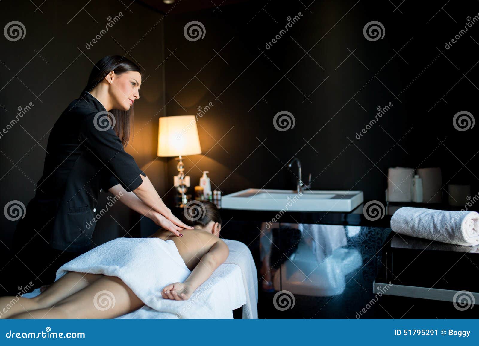 Young Woman Having A Massage Stock Image Image Of Healthy Hands