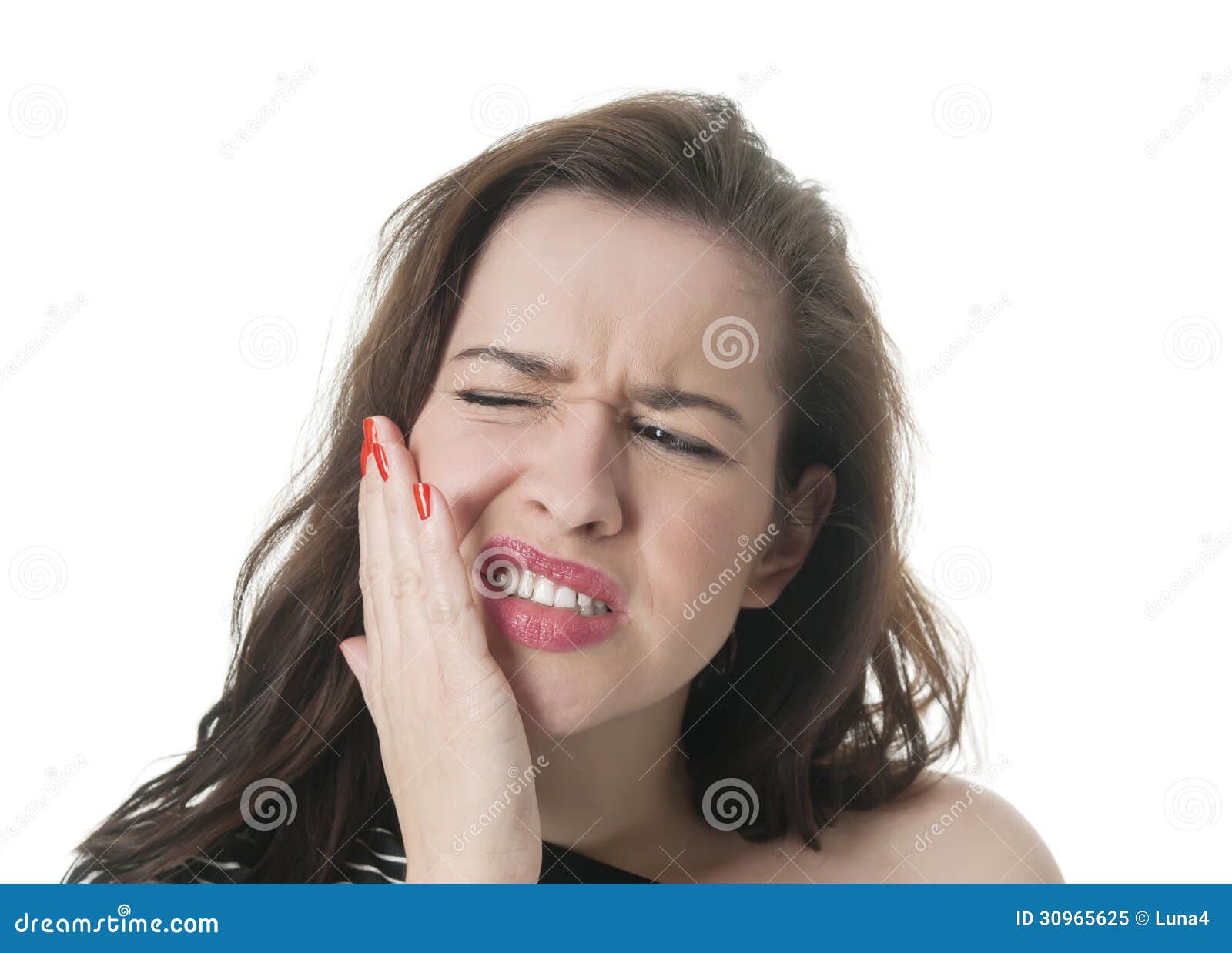 Young Woman Having Toothache Stock Image - Image of female, pretty ...