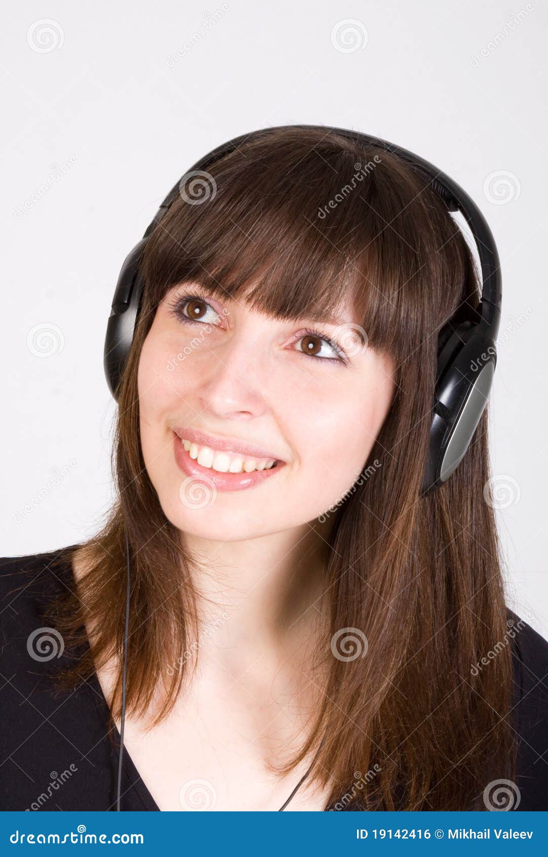 Young Woman with Headphones Stock Photo - Image of look, caucasian ...