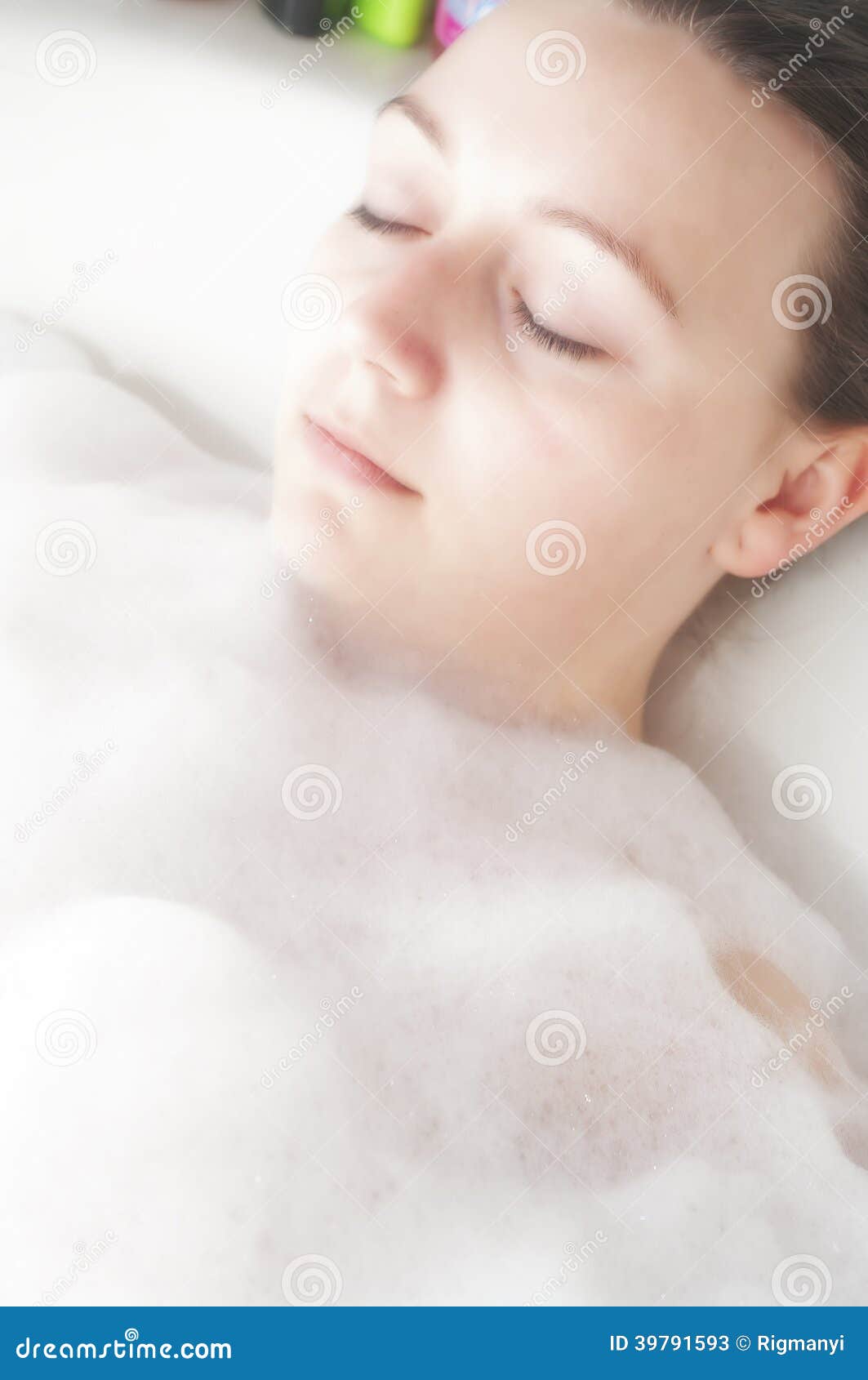 Young woman in her bath stock image. Image of care, female - 39791593