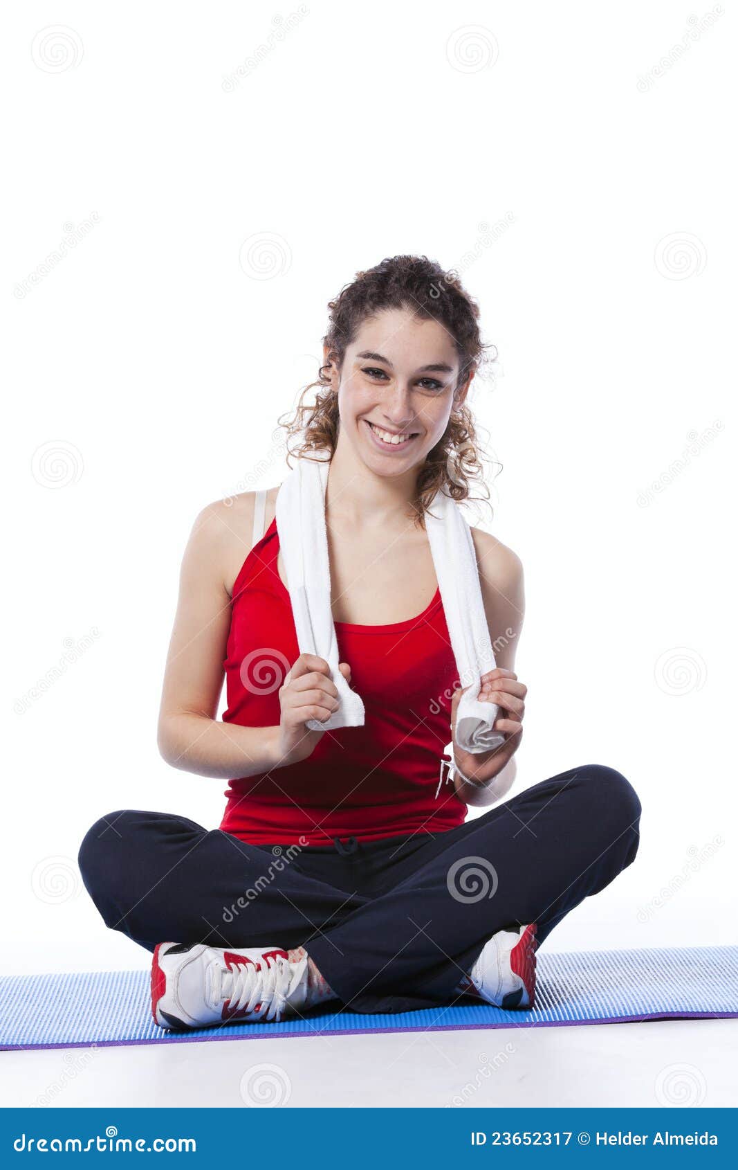 Young Woman after Her Exercise Stock Image - Image of smile, refreshing ...