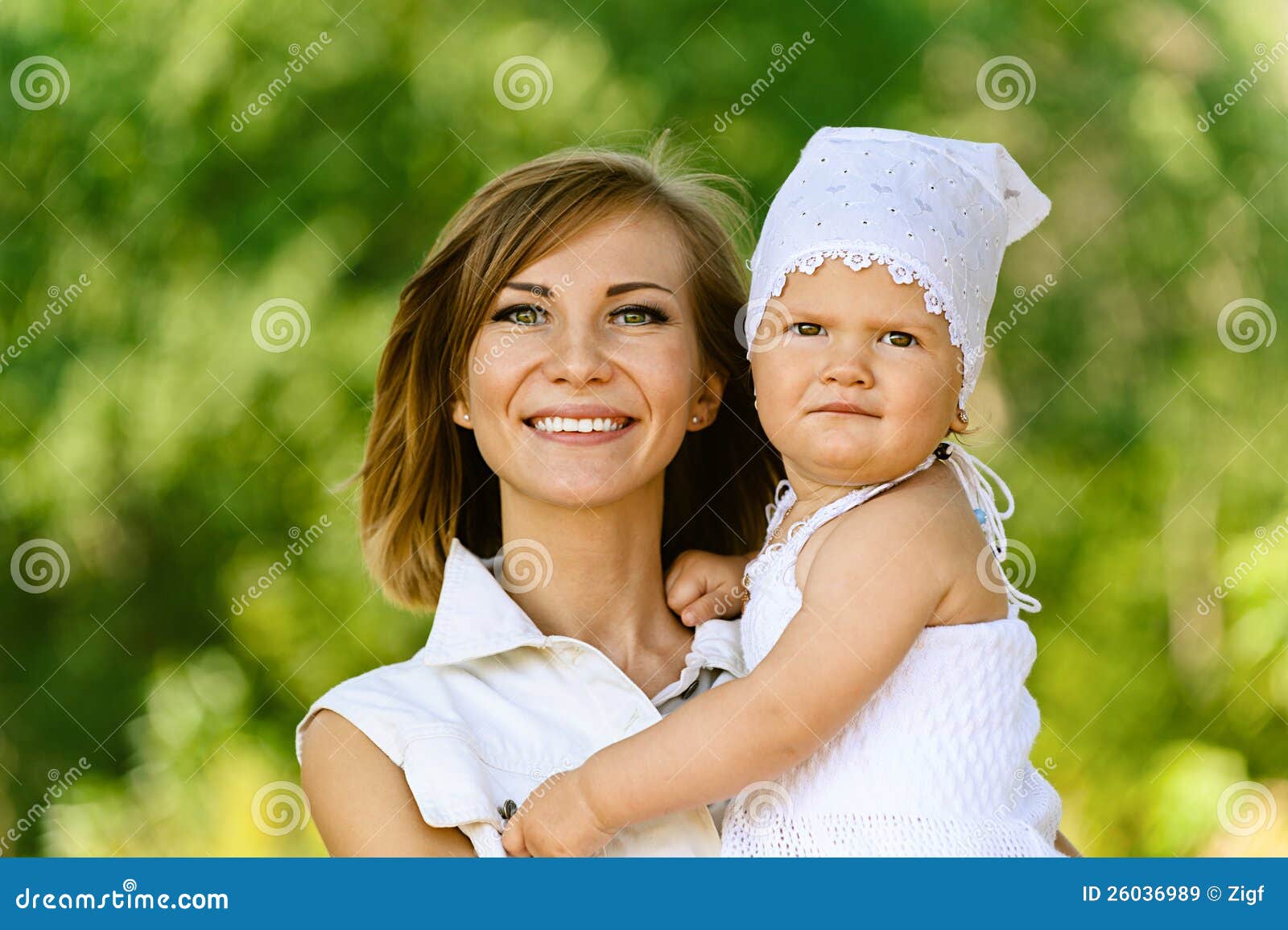 Young Woman and Her Little Daughter Stock Image - Image of daughter ...