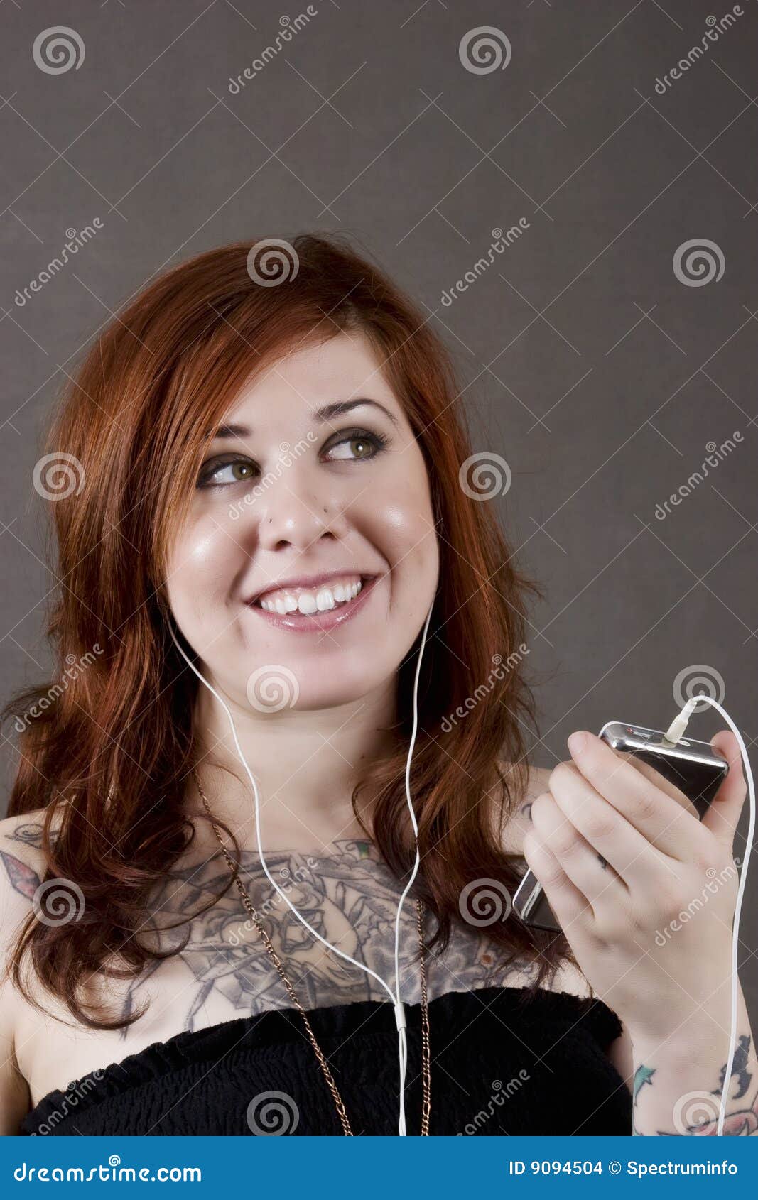 Young Woman and her music stock photo. Image of hair, culture - 9094504