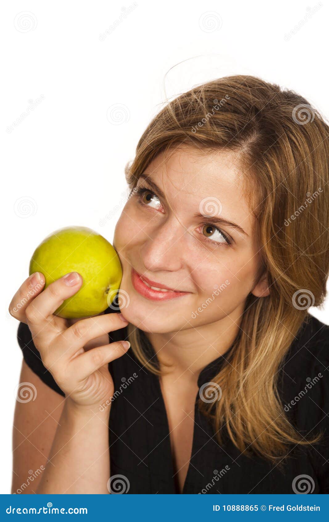 Young woman holding fruit stock image. Image of person - 10888865