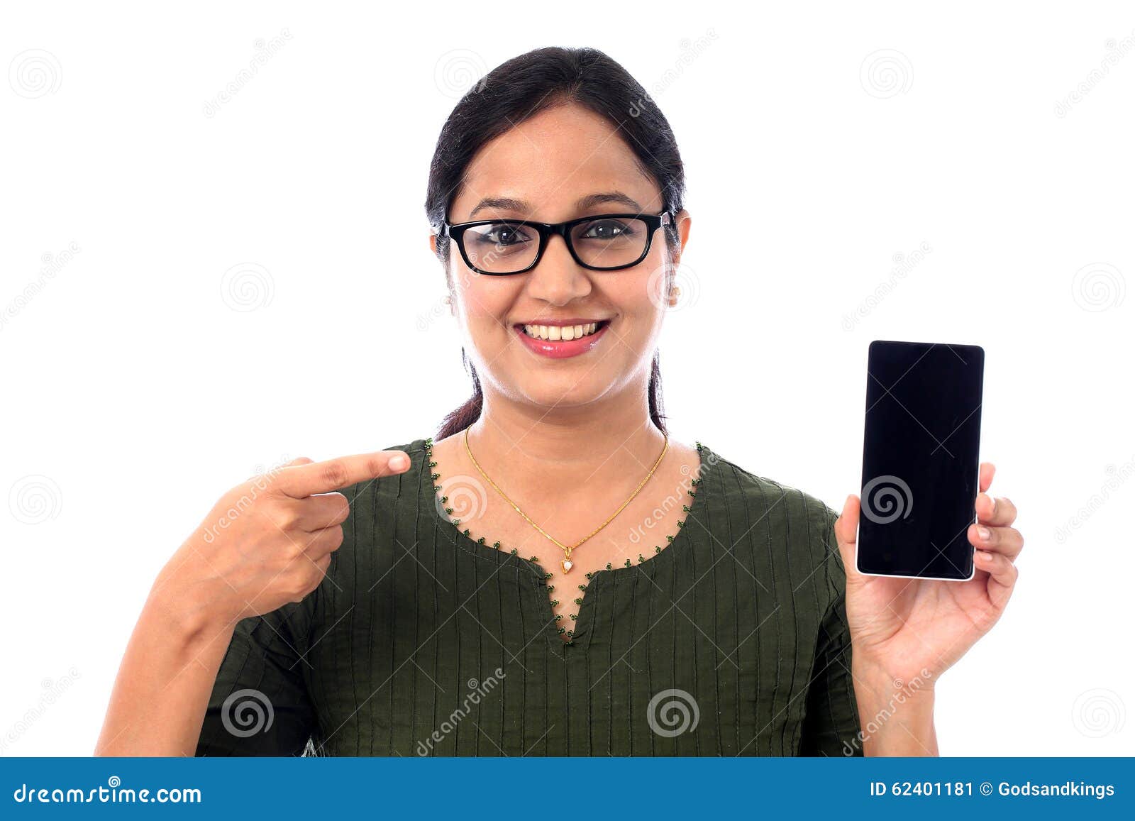 Young Woman Holding Mobile Phone Stock Image - Image of banking ...