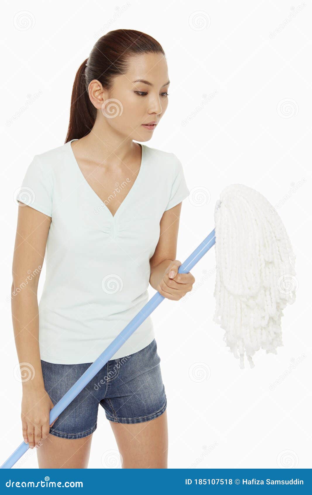 Young woman mopping stock photo. Image of creativity - 185107518
