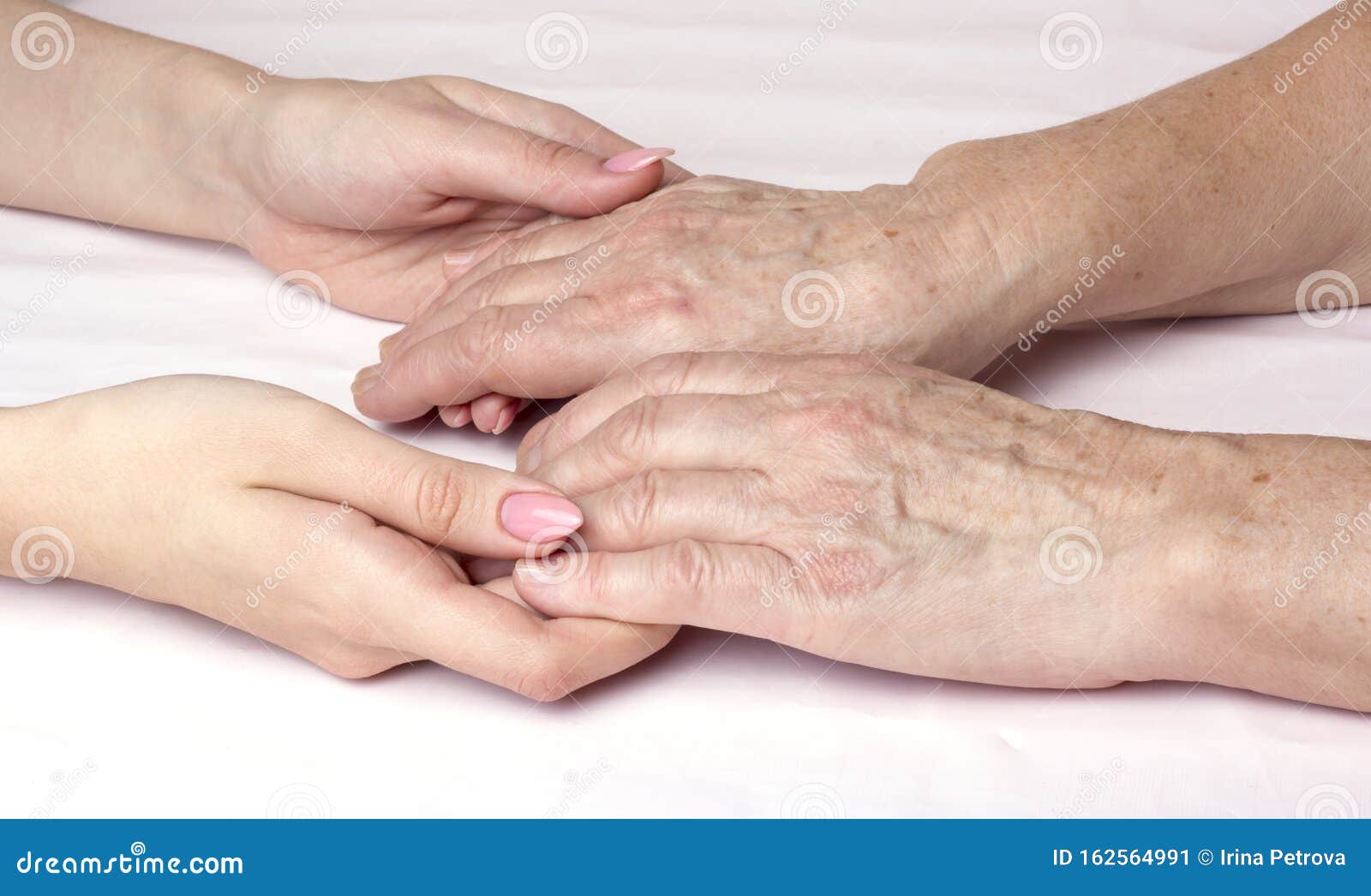 A Young Woman Holding an Older Womans Hands Stock Image - Image of ...