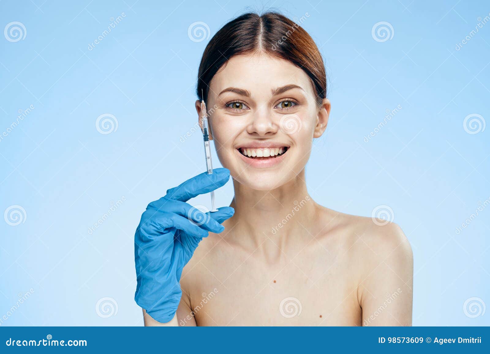 Young Woman Holding a Syringe Stock Image - Image of adult, botox: 98573609