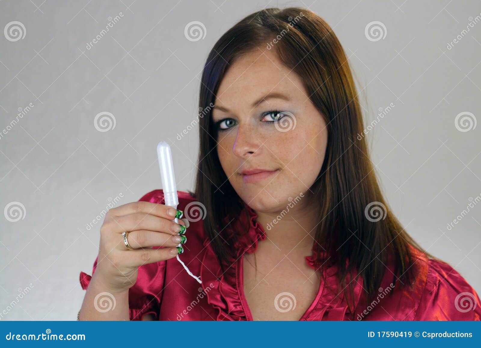 Young Woman Holds A Tampon 2 Stock Image Image Of Person Applicator 17590419