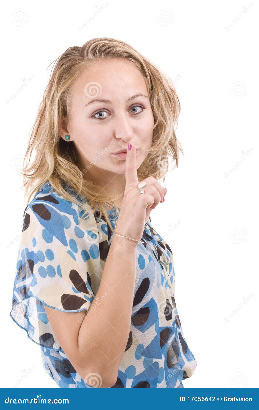 Young woman hushing stock photo. Image of calmnes, beauty - 17056642