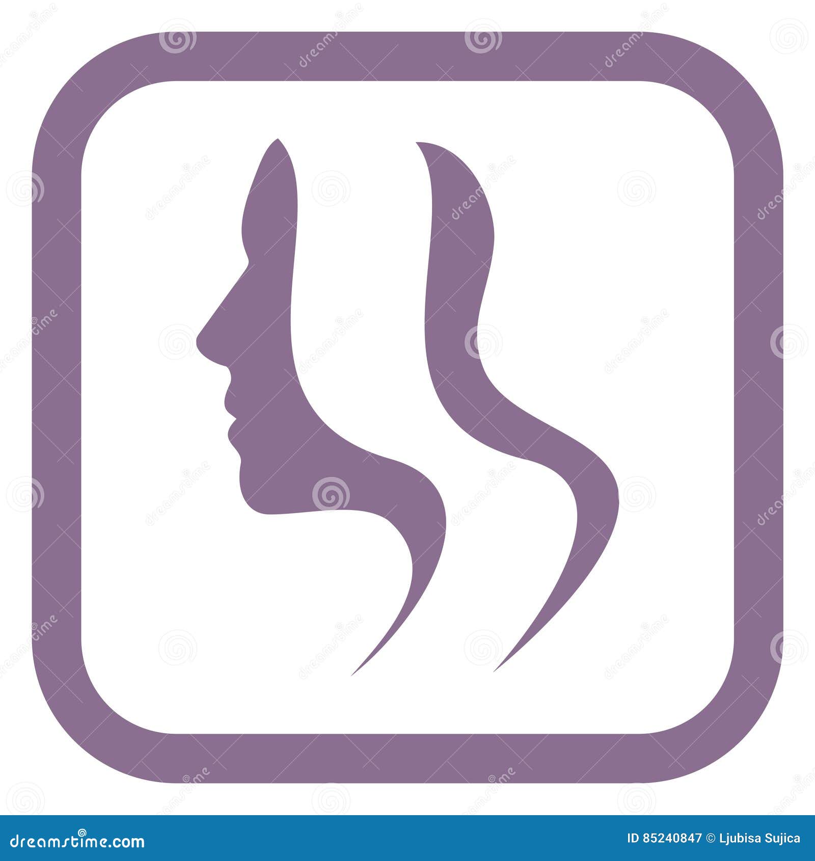 Young woman icon stock vector. Illustration of glamour - 85240847