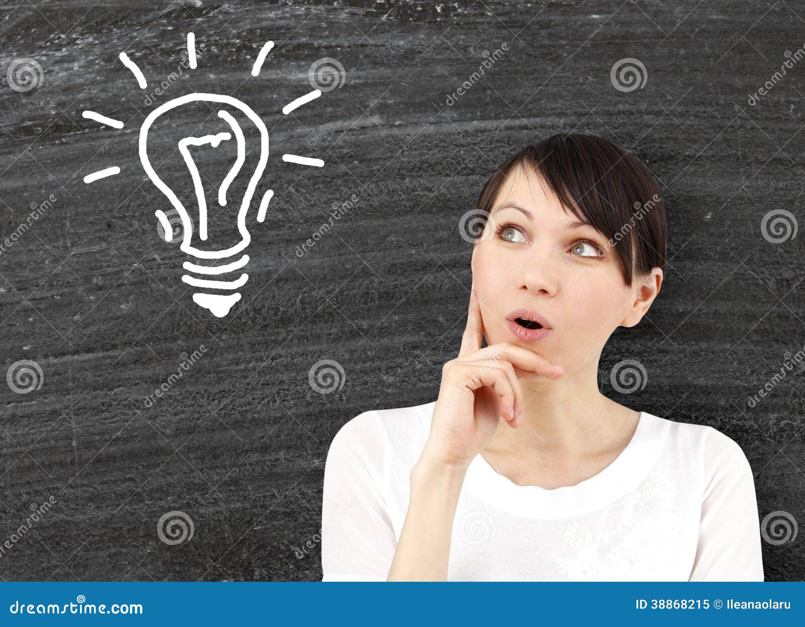 Young Woman with Ideas As Symbol of Creativity Stock Image - Image of ...