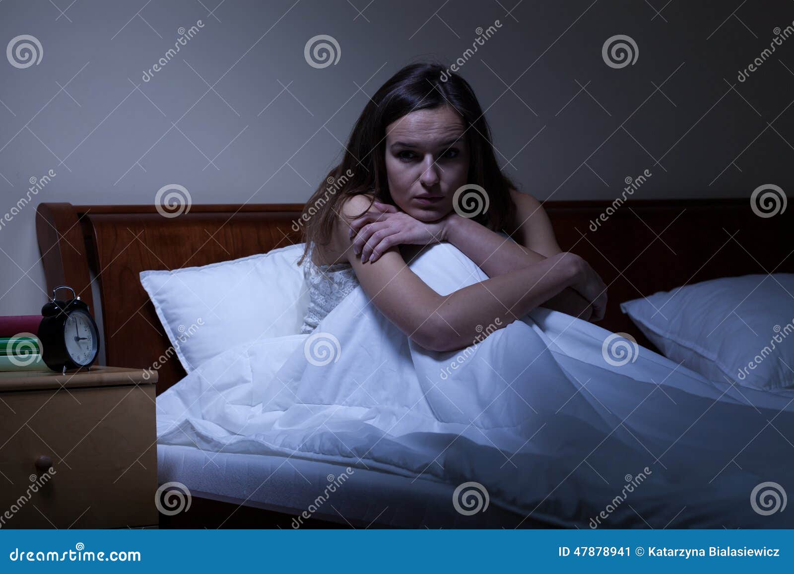 Young woman with insomnia stock image. Image of indoors - 47878941