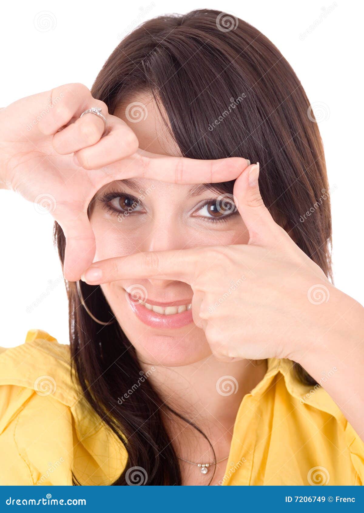 Young woman, isolated stock image. Image of girl, thumb - 7206749