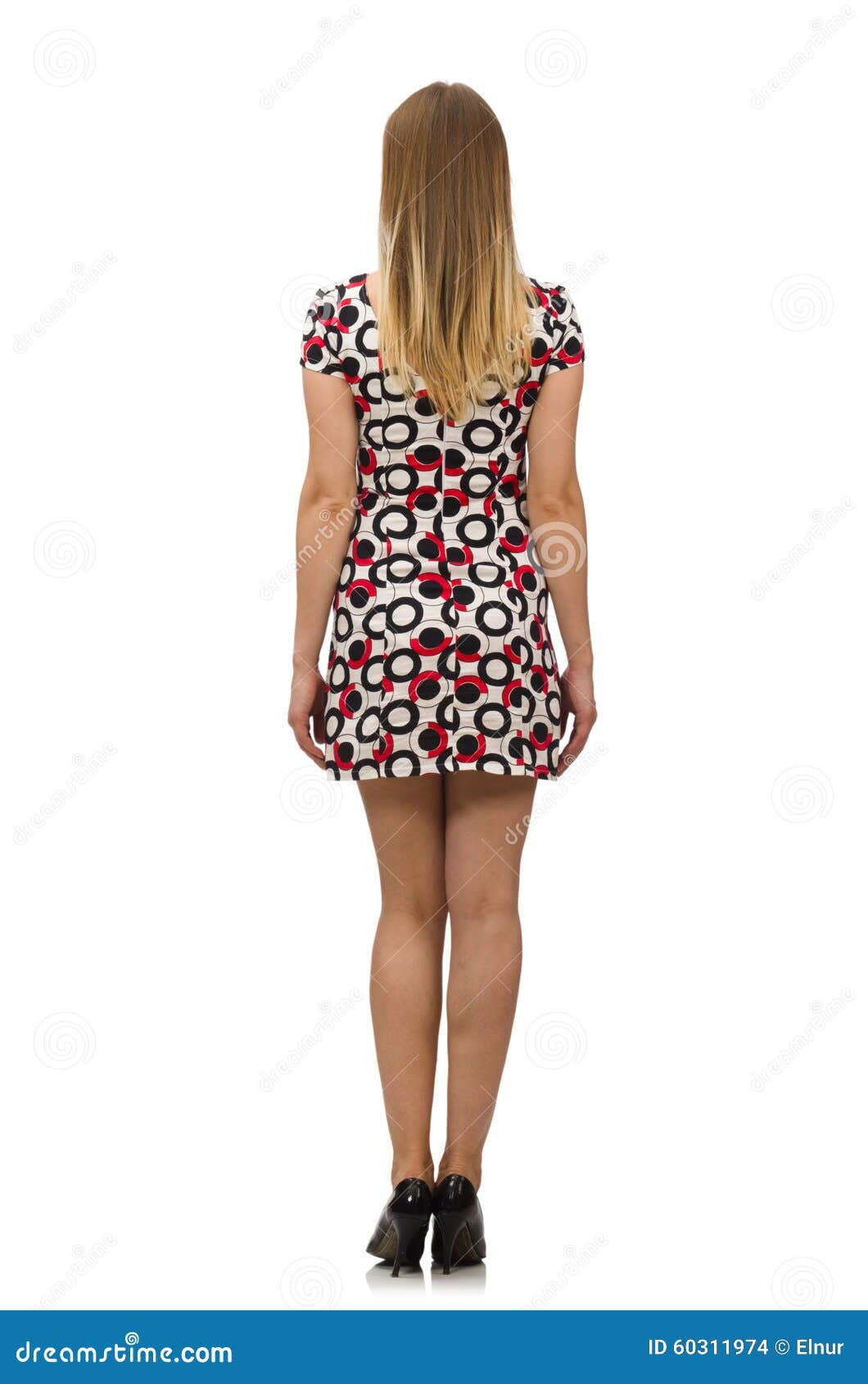 Young Woman Isolated on White Stock Photo - Image of hair, beautiful ...