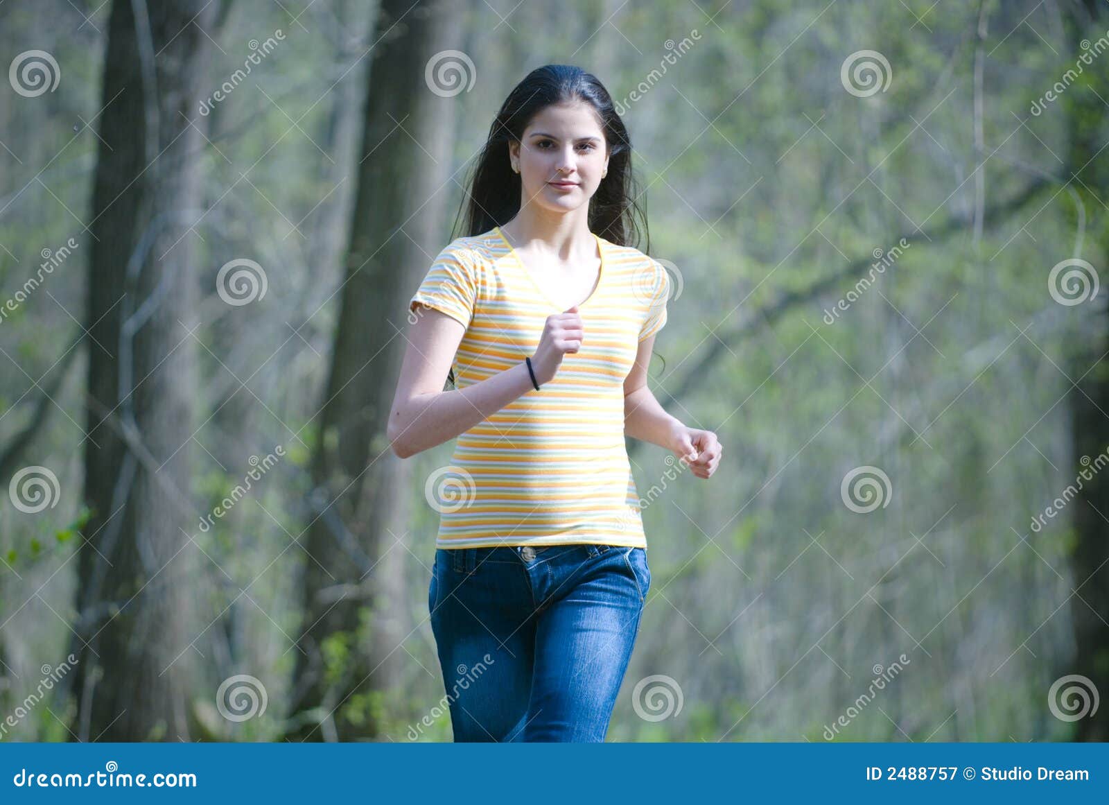 Young woman jogging. stock image. Image of natural, leisurely - 2488757