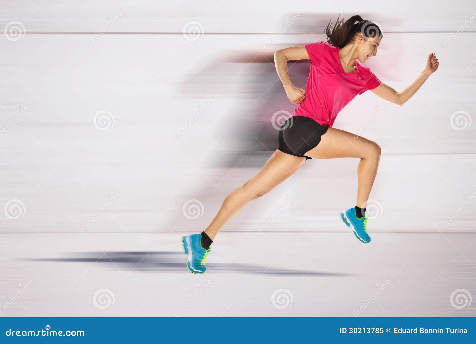 Sport Woman Starting Running. Speed Effect. Stock Image - Image of ...