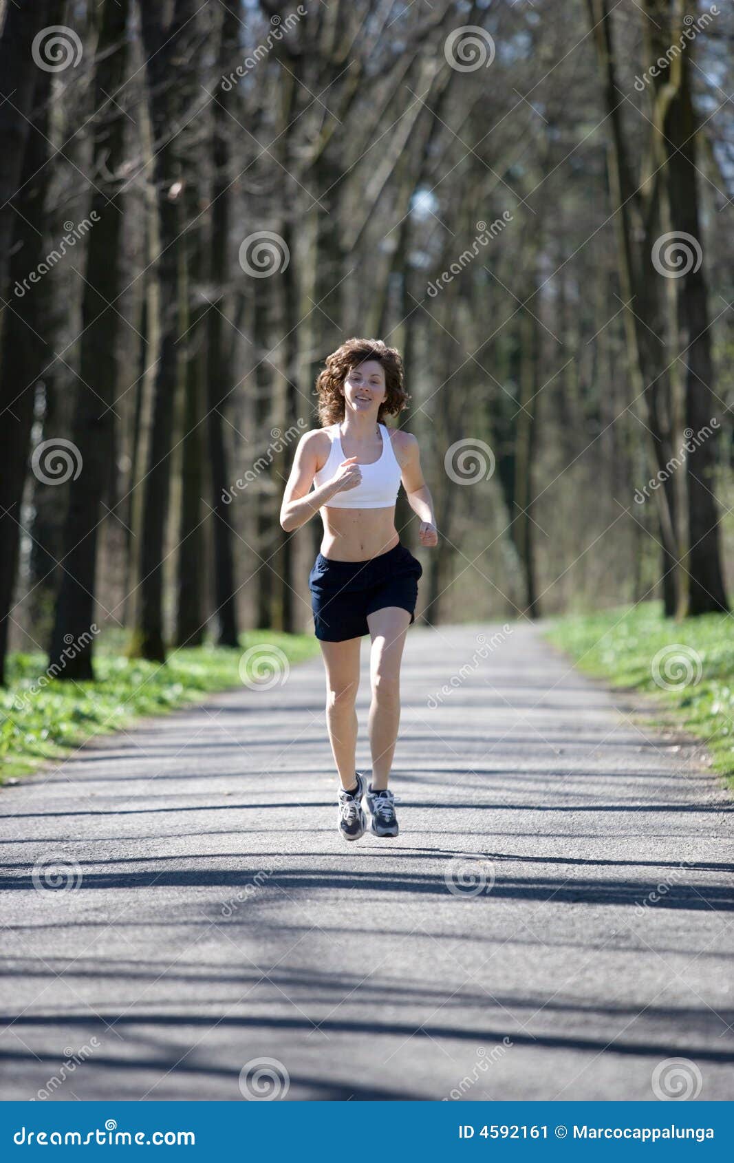 Young Woman during Jogging in a Park Stock Image - Image of digital ...