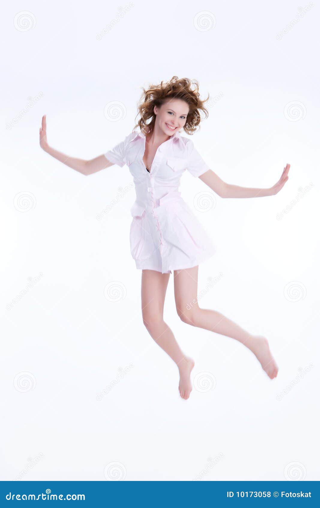 Young Woman Jumping stock photo. Image of glamour, action - 10173058