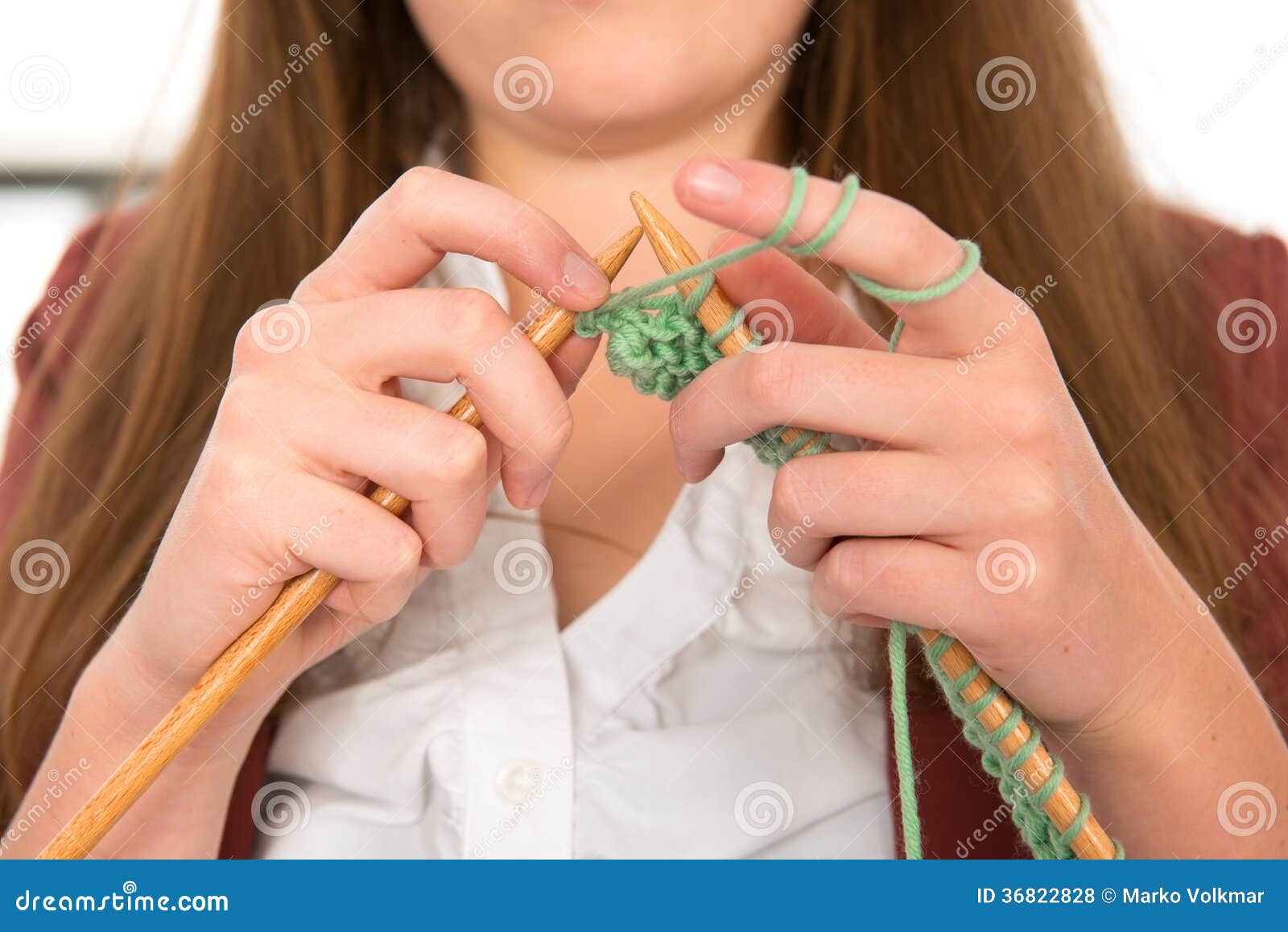 Young woman knitting stock photo. Image of handwork, homemade - 36822828