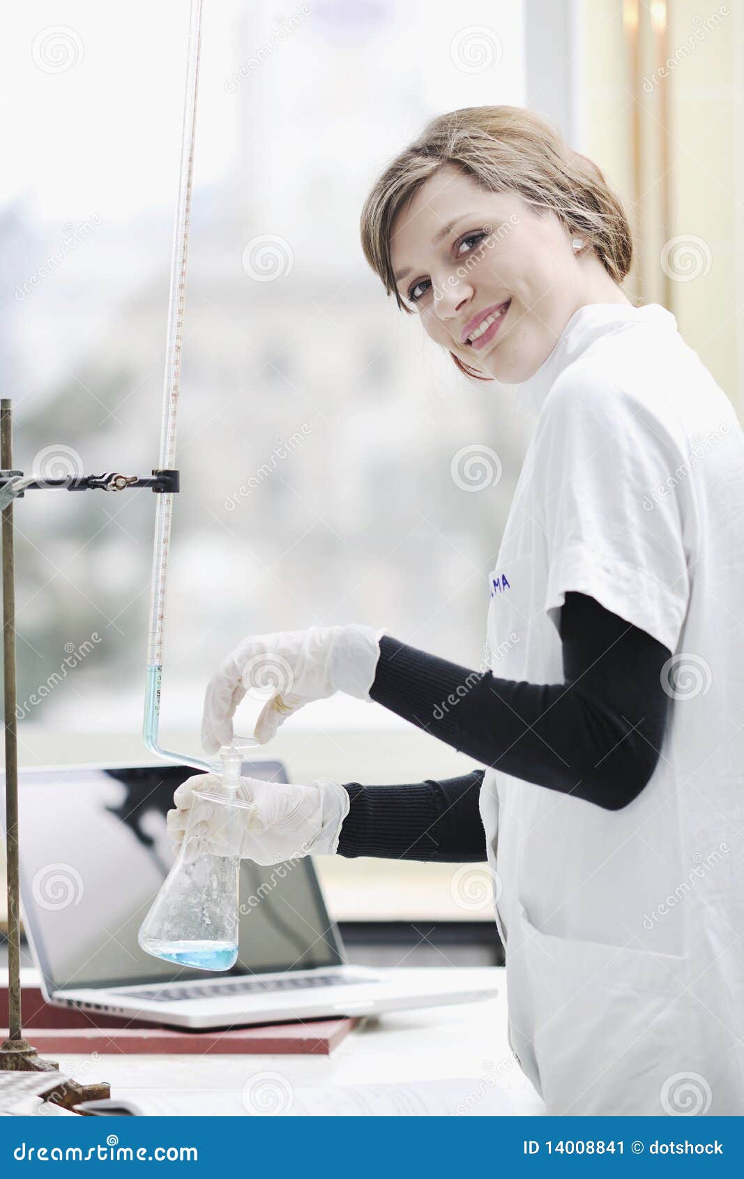 Young woman in lab stock image. Image of doctor, laboratory - 14008841