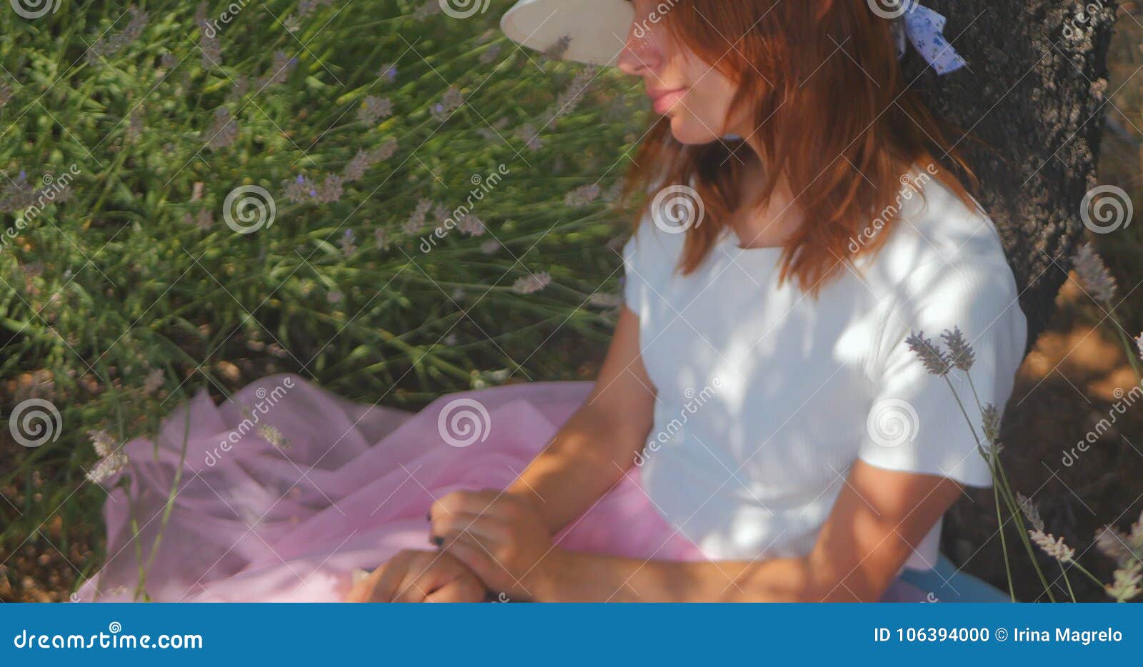 Young Woman Laying and Sleeping Under the Tree Stock Footage - Video of ...