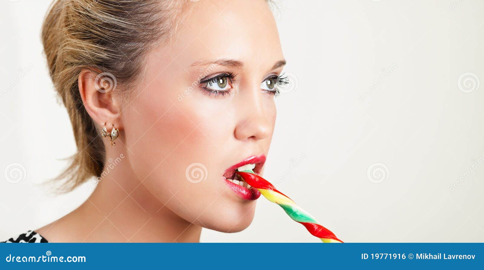 Young woman with lollipop stock photo. Image of sweet - 19771916