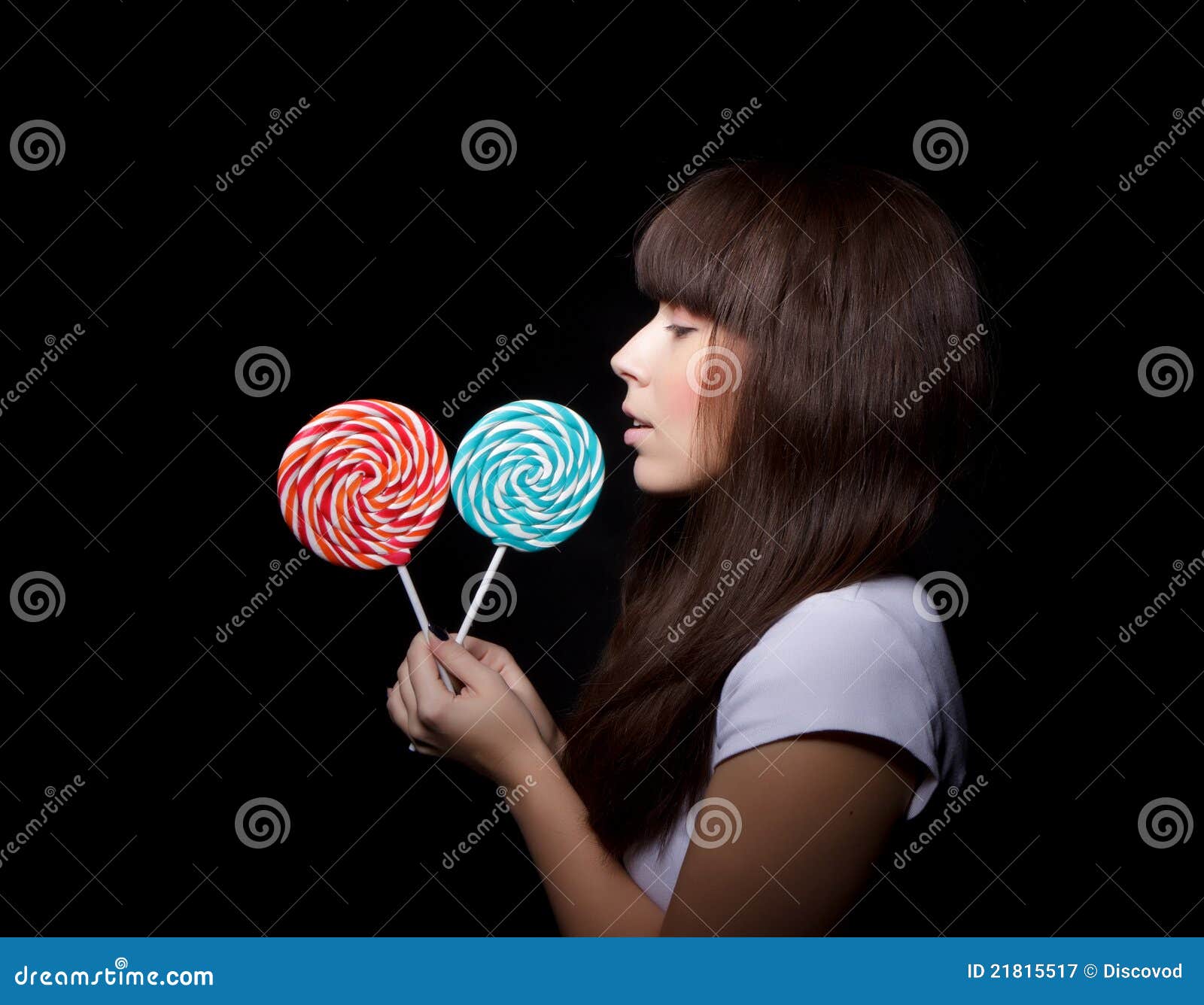 Young woman with lollipop stock image. Image of person - 21815517