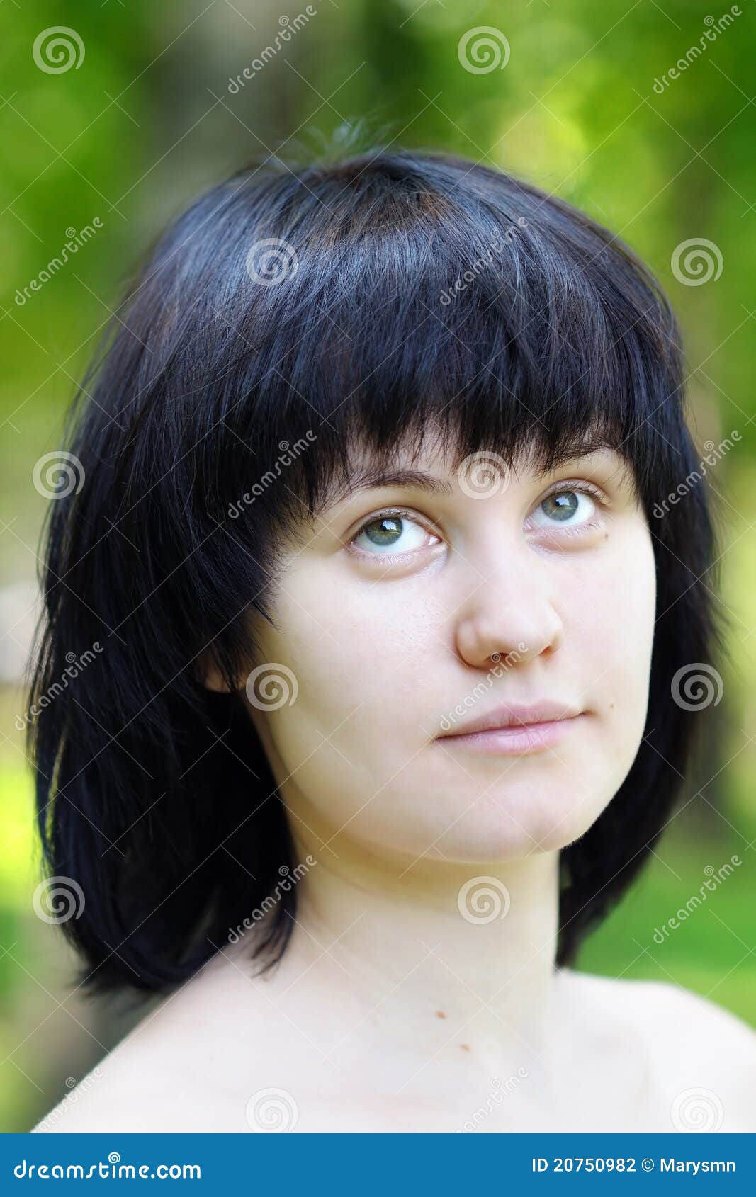Young woman look up stock photo. Image of natural, beautiful - 20750982
