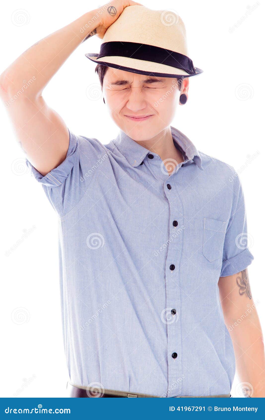 Young Woman Looking Disappointed Stock Image - Image of view, front ...