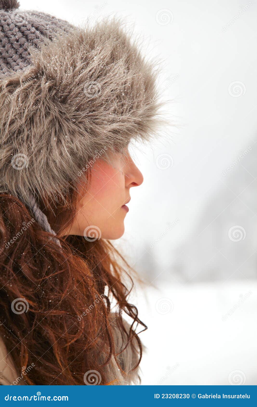 Young Woman Looking in the Distance Stock Photo - Image of beauty ...