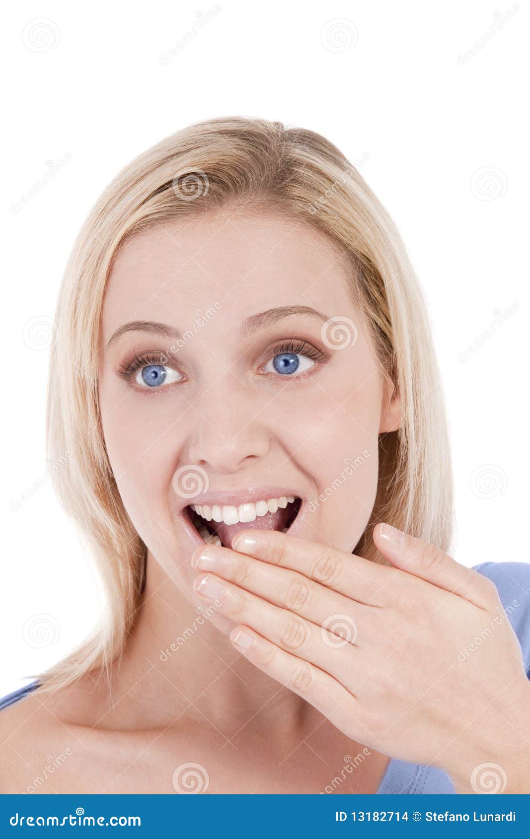 Young Woman Looking Excited Stock Photo - Image of hands, close: 13182714