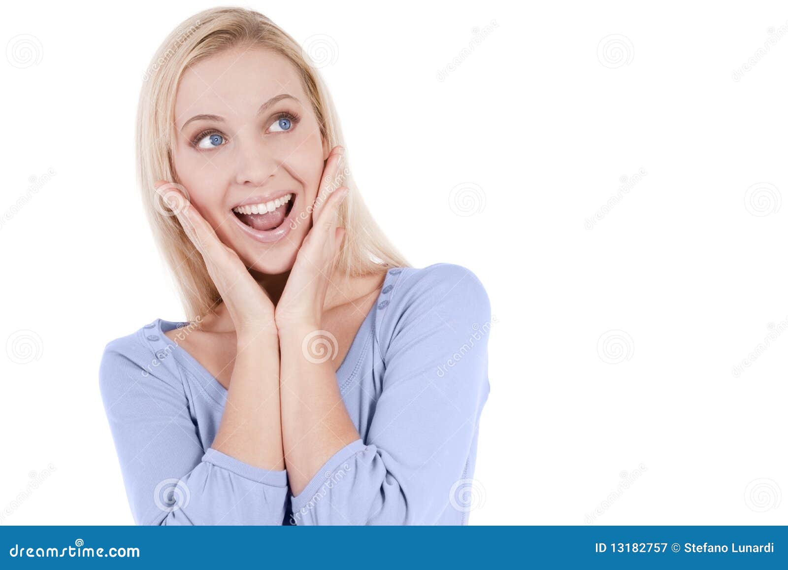Young Woman Looking Excited Stock Image - Image of facial, color: 13182757