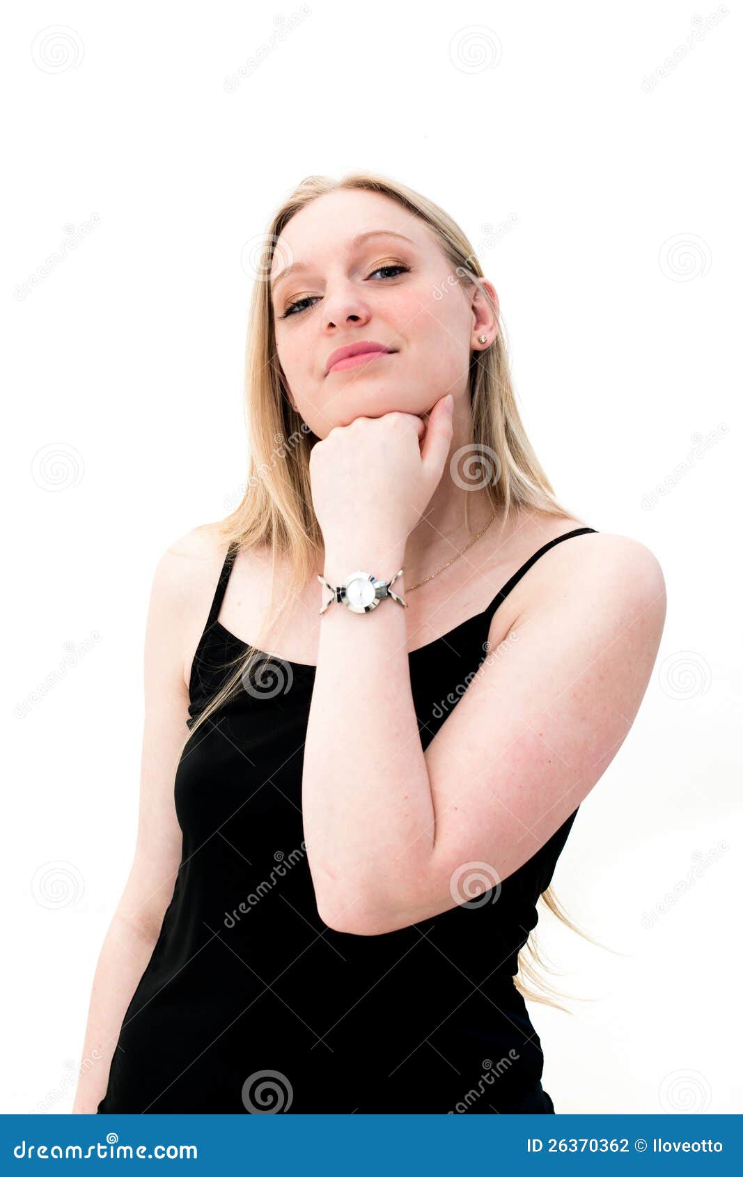 Young Woman Looking at Her Watch Stock Photo - Image of meeting, female ...