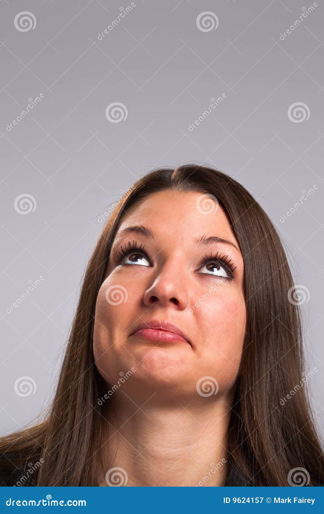 Young woman looking up stock image. Image of dreaming - 9624157