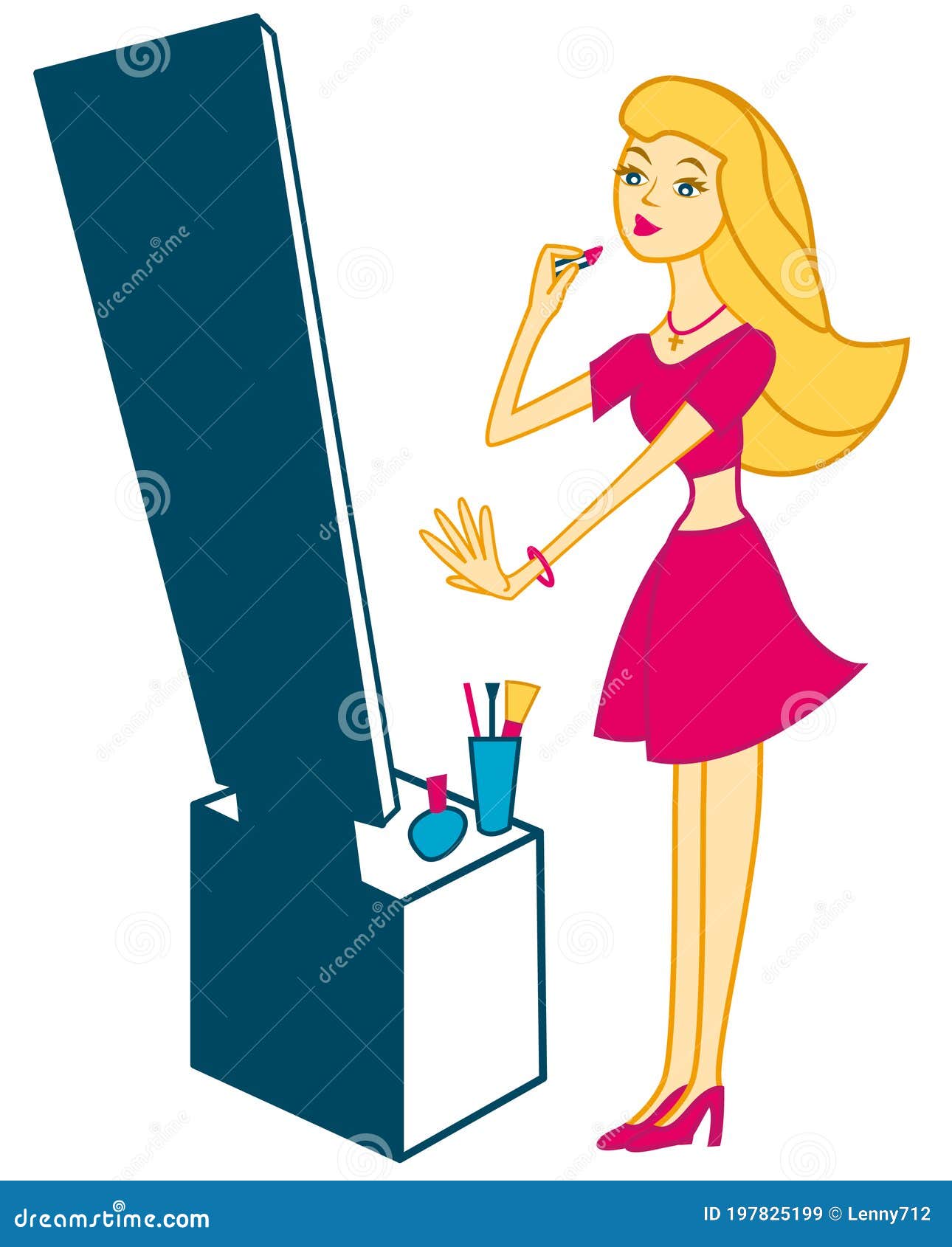 Woman Looks Through Sunglasses. Comic Book Style Imitation. Object On ...