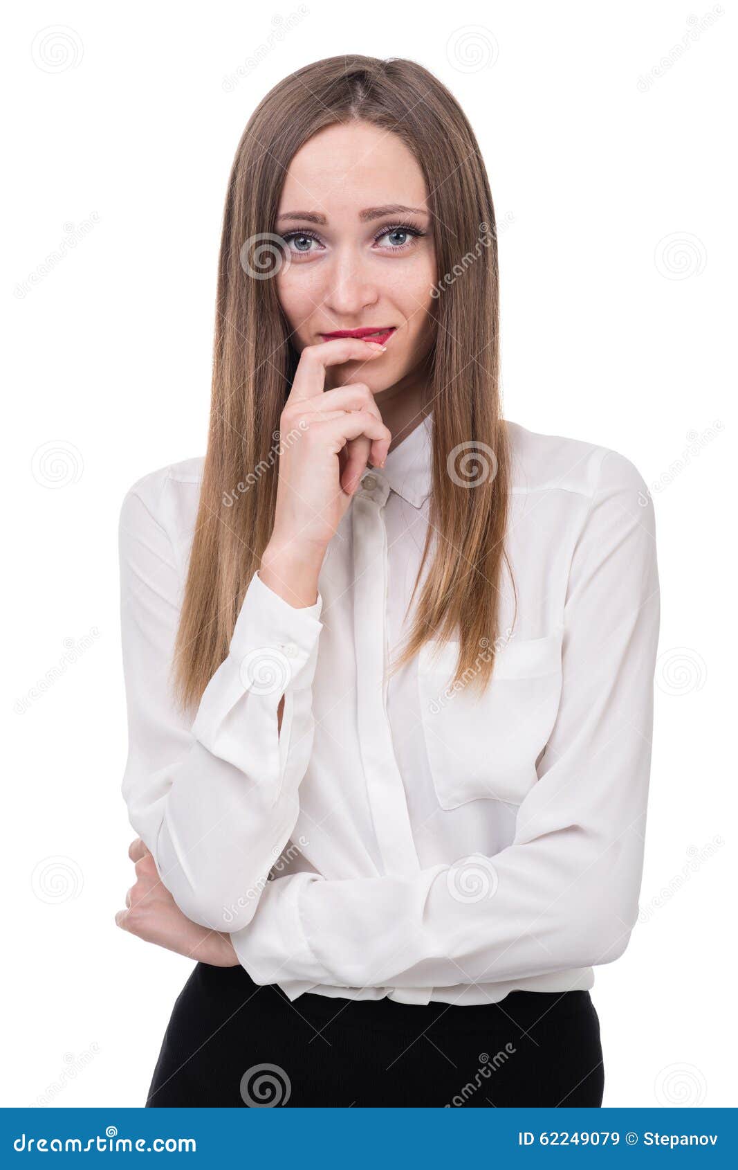 Young Woman Looks Skeptical Stock Image - Image of expression ...