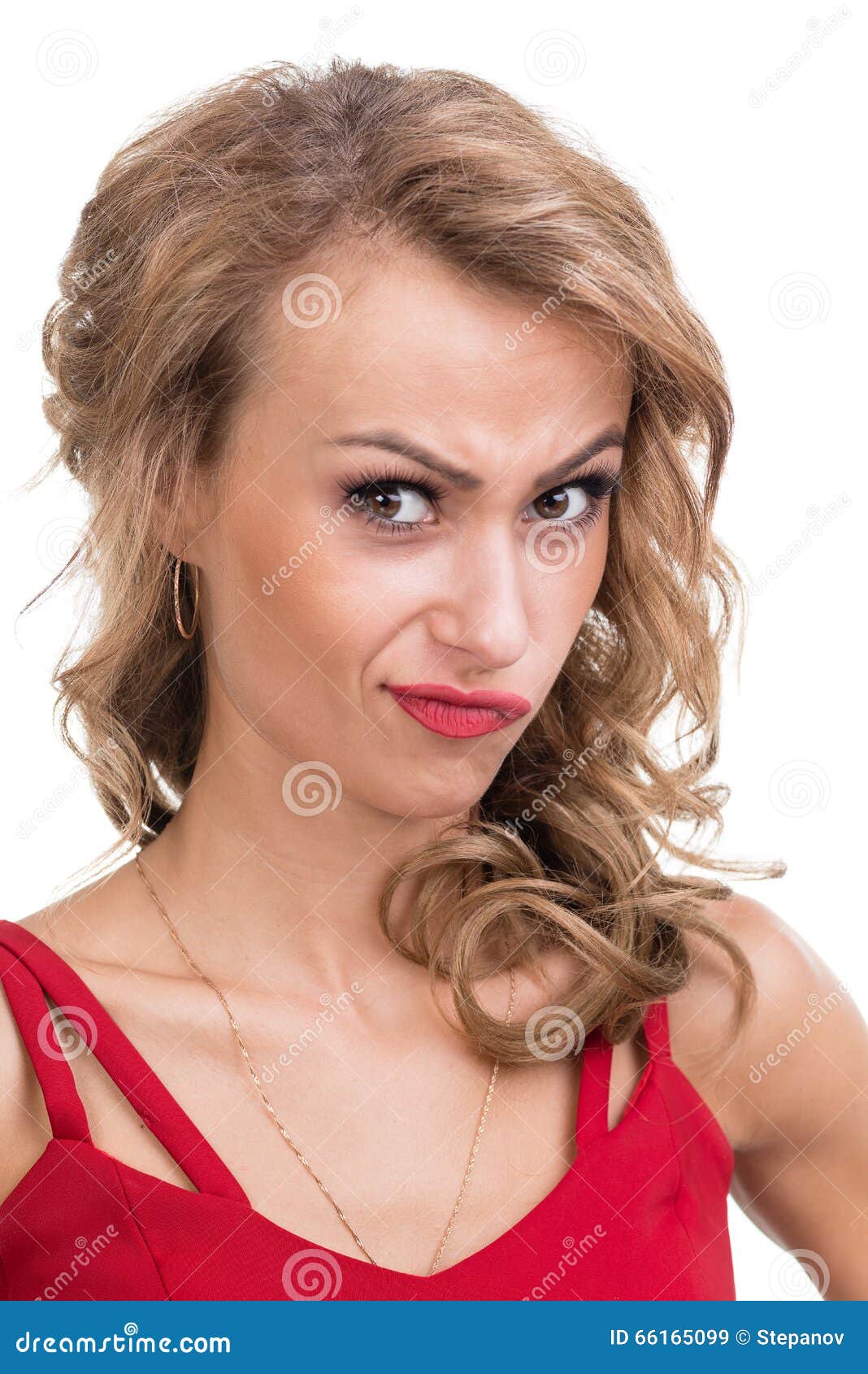Young Woman Looks Skeptical Stock Image - Image of business, confused ...