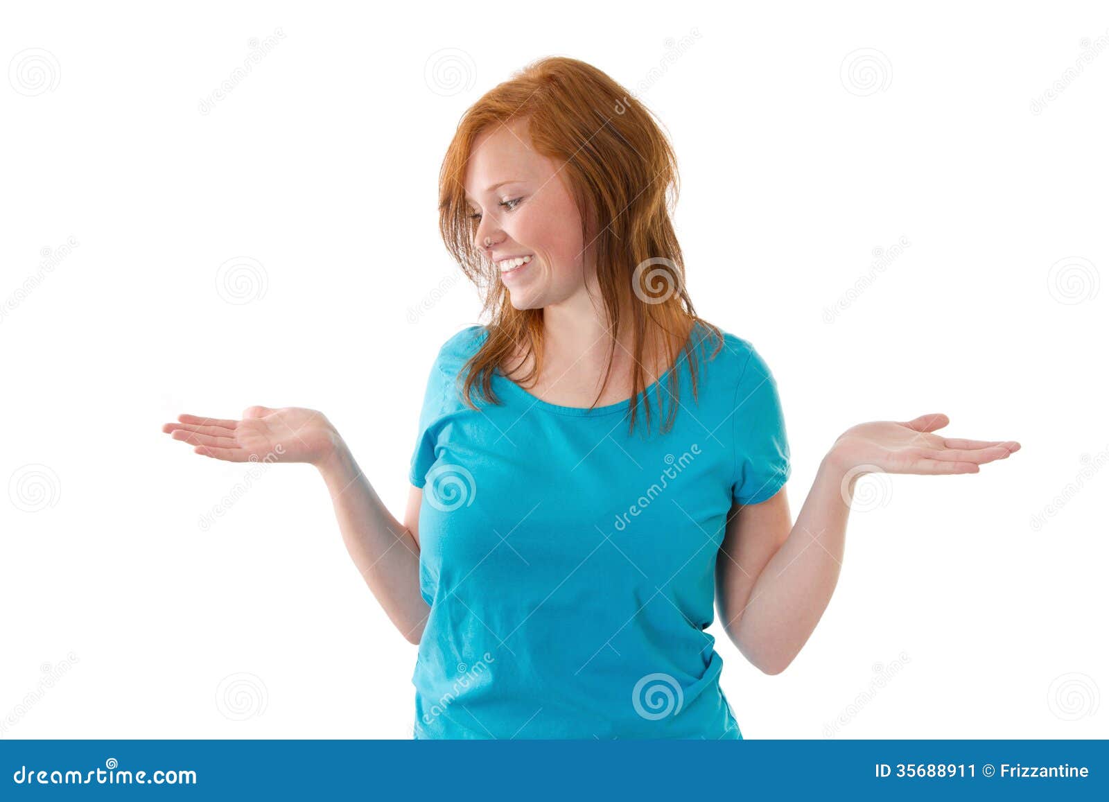 Young woman make decision stock image. Image of negative - 35688911