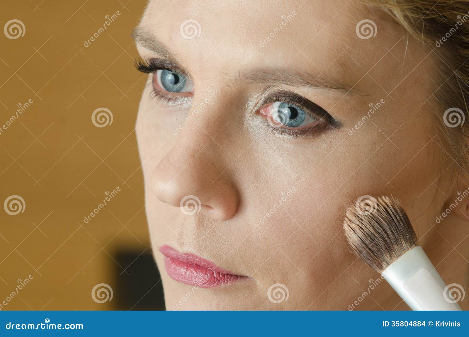 Young Woman in Make - Up Process Stock Photo - Image of human, natural ...