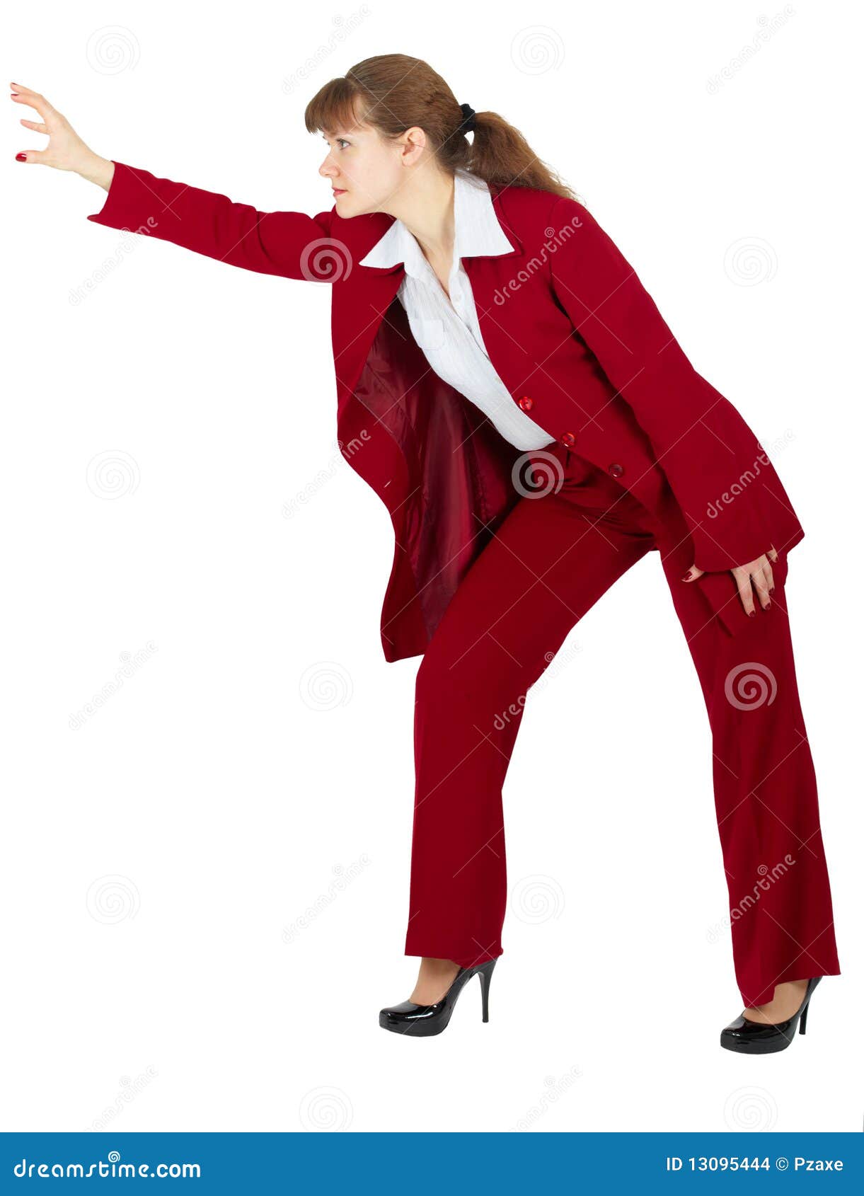 Young Woman Makes an Aggressive Gesture Stock Photo - Image of human ...