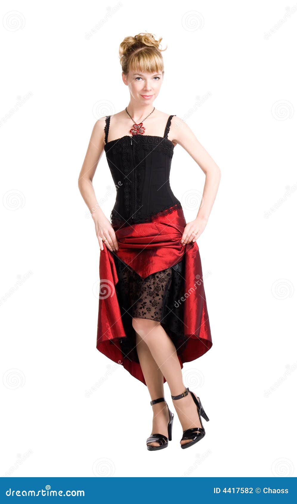 Young Woman Making a Curtsey Stock Photo - Image of curtsey, gown: 4417582