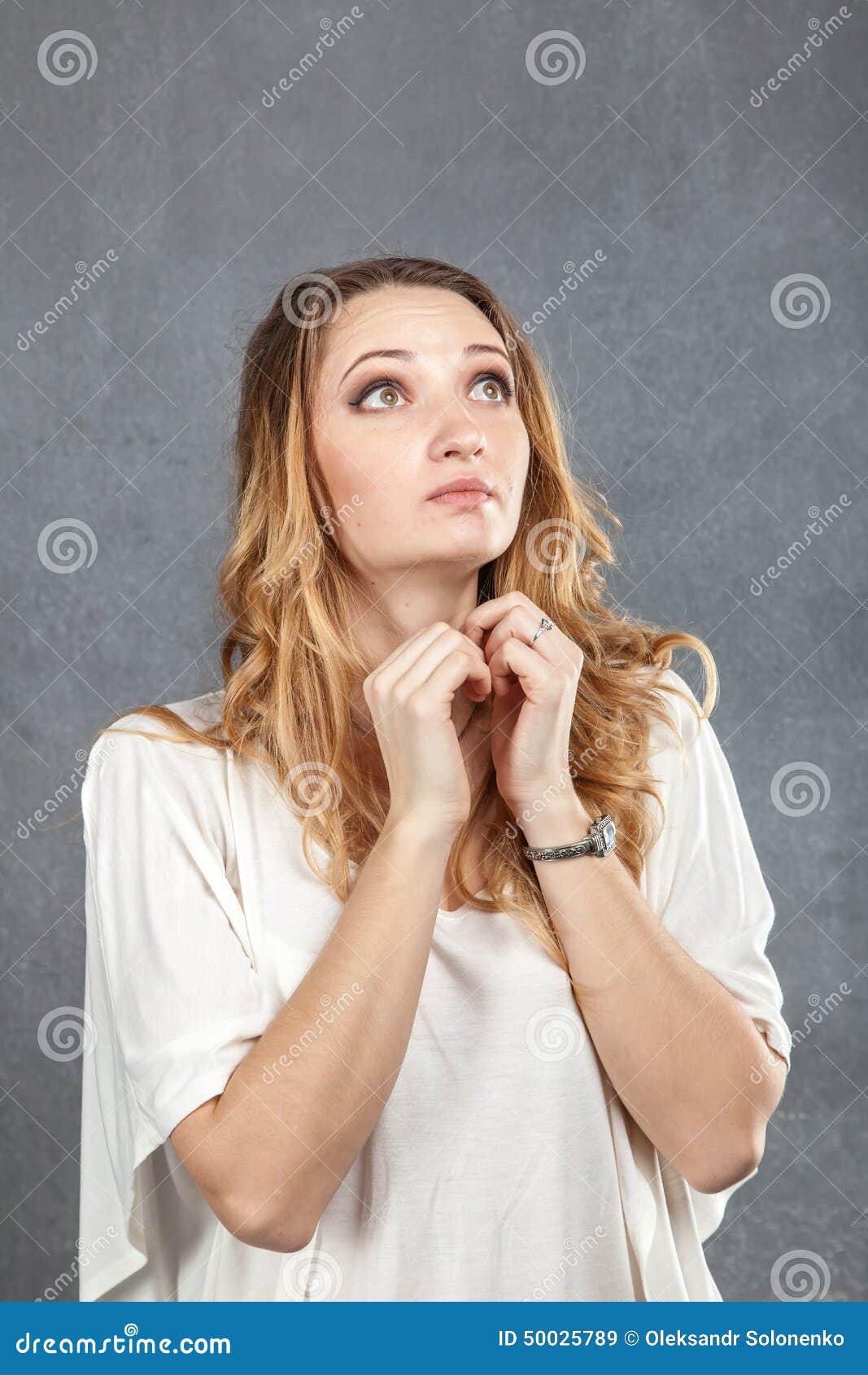 Young Woman Making Faces in Studio Stock Image - Image of facial ...