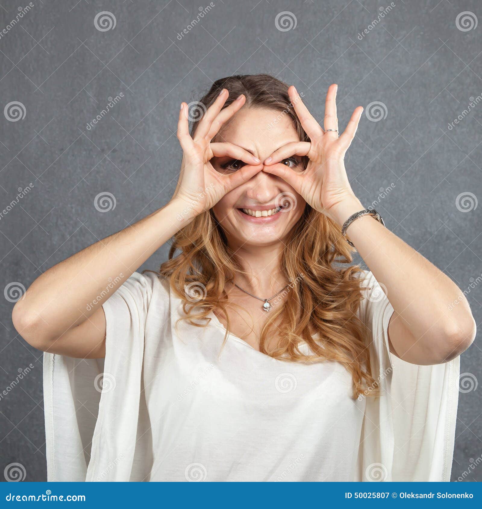 Young Woman Making Faces in Studio Stock Image - Image of mimic, head ...