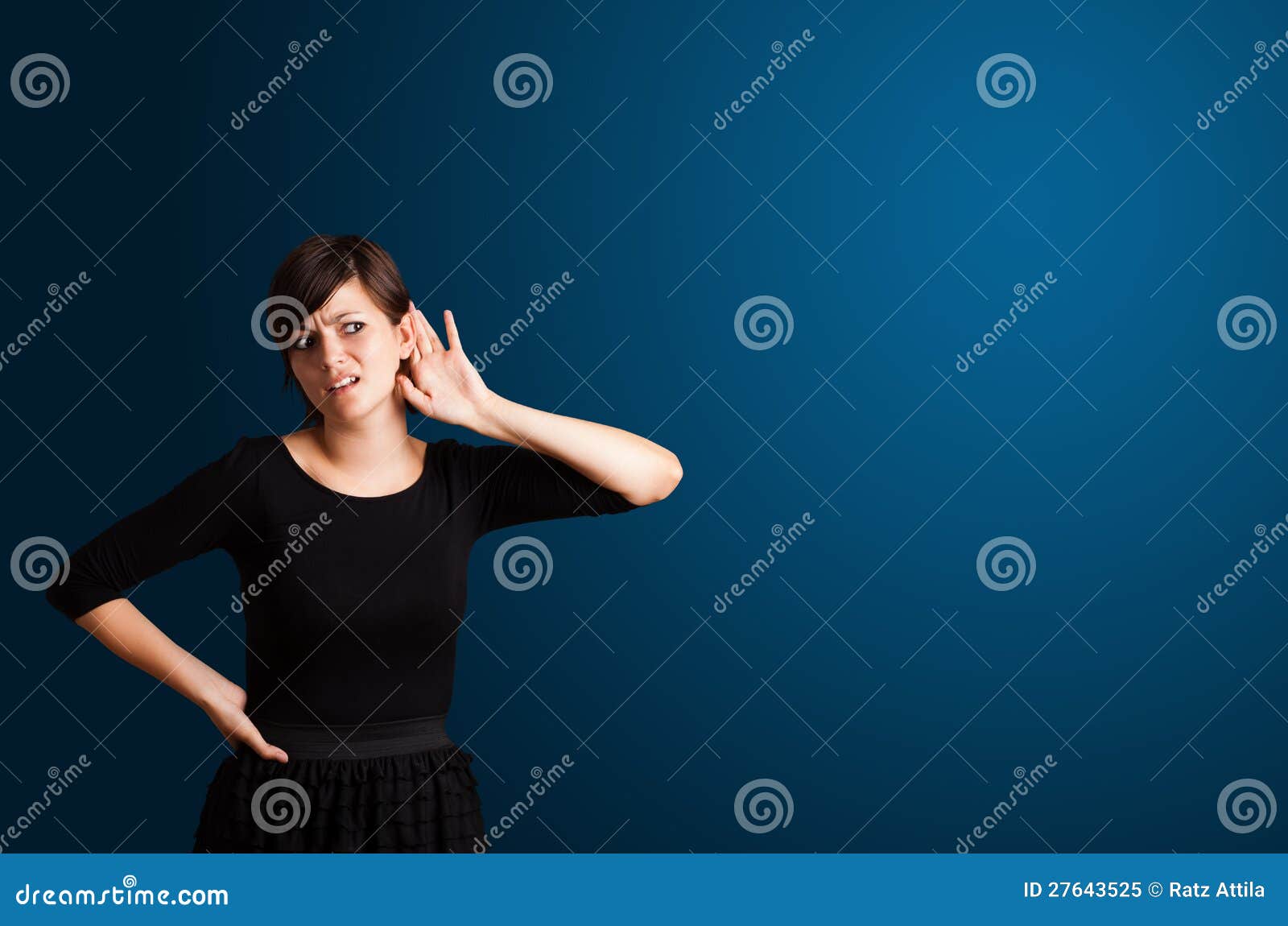 Young Woman Making Gestures Stock Image - Image of happy, gesture: 27643525