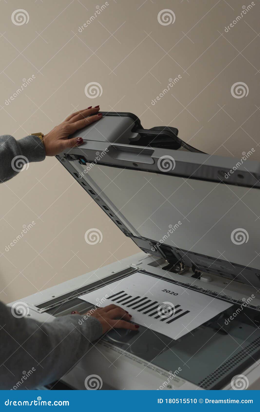 Young Woman Making Photocopies of a Chart Stock Photo - Image of busy ...